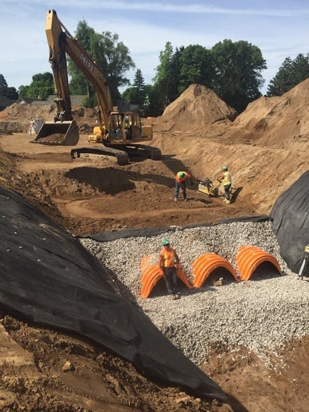 Storm Water Chambers Installed With 16-ft Cover | Stormwater Solutions