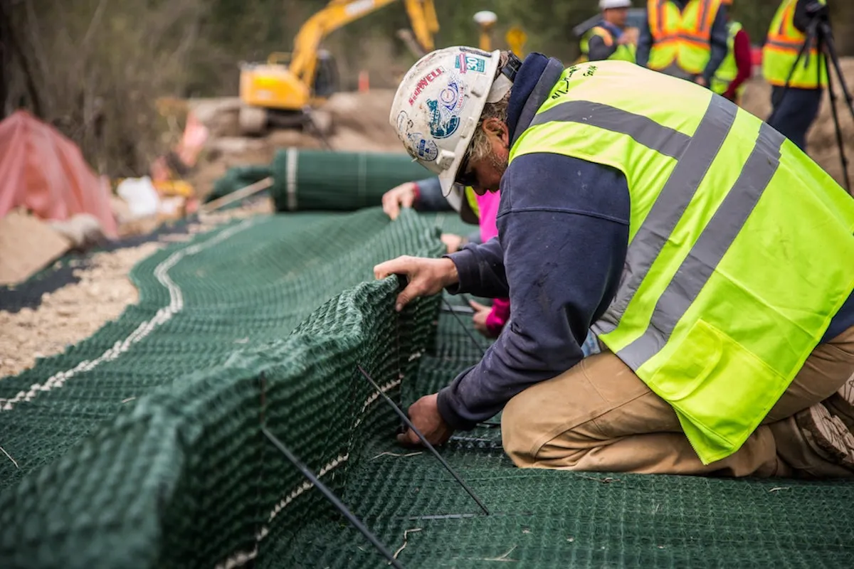 Highway Embankment Construction Uses Wrap-Face Vegetated Wall System ...